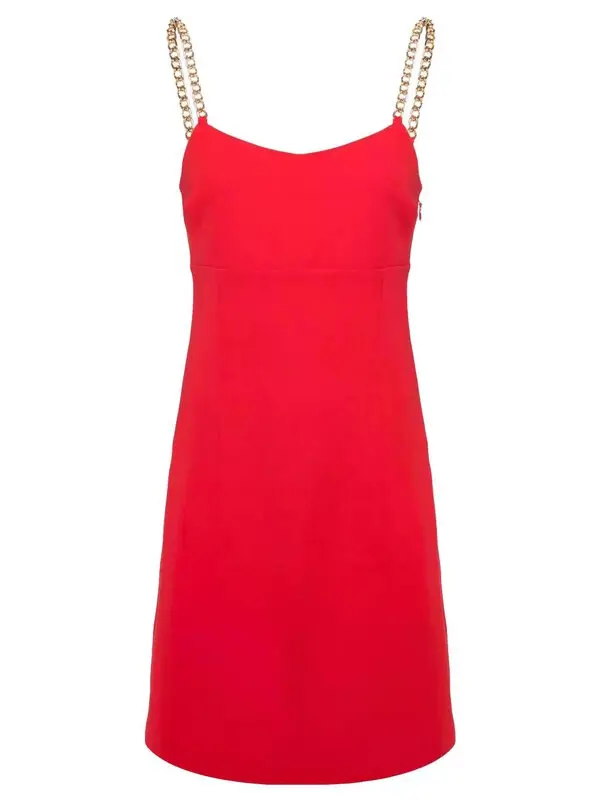 Michael Kors Embellished Crepe Slip Dress - Red