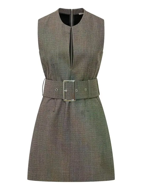 Stella McCartney Belted Mini Dress - Brown