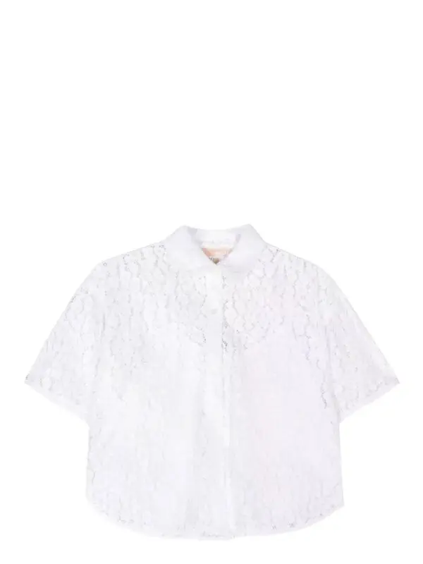 Michael Kors Leopard Corded-lace Shirt - White