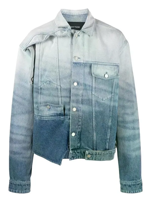 BOTTER Whiskering Effect Denim Jacket - Blue