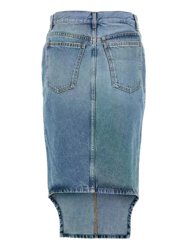 Givenchy Light Cotton Denim Pencil Skirt - Blue