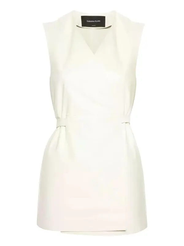 Fabiana Filippi Wrap-design Leather Vest - Neutrals