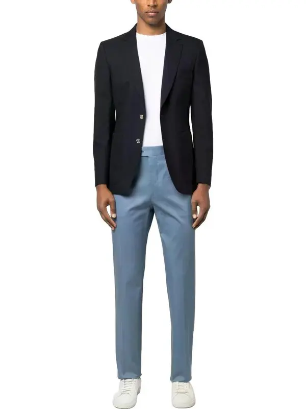 FURSAC Long-sleeved Virgin Wool Blazer - Blue