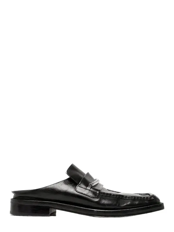 Martine Rose Chain-embellished Slip-on Loafers - Black