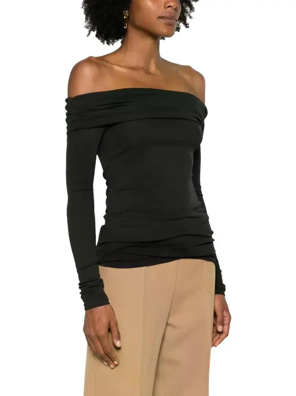 Nanushka Off-shoulder Long Sleeve Top - Grey