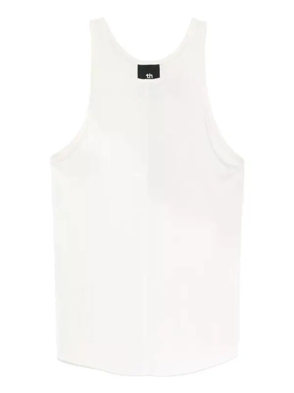 THOM KROM Fine-ribbed Crewneck Sleeveless Tank Top - Neutrals