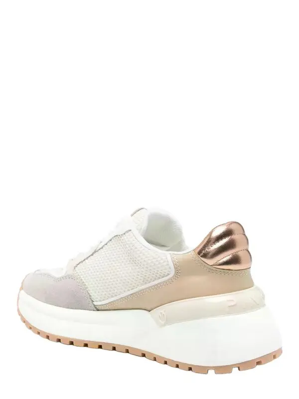 Pinko Love Birds Appliqué Lace-up Sneakers - Neutrals