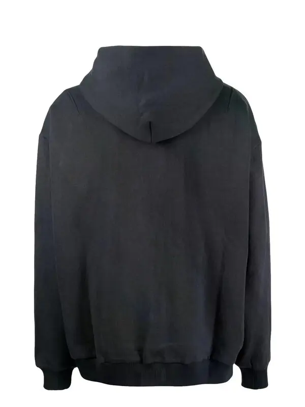 Buscemi Logo-plaque Cotton Hoodie - Grey