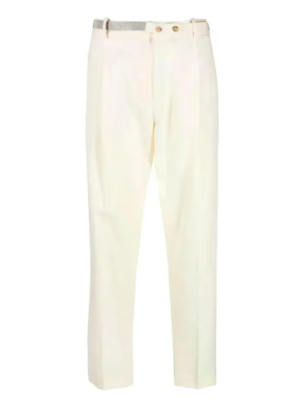 Fabiana Filippi Rhinestone Embellished High-waist Trousers - Neutrals