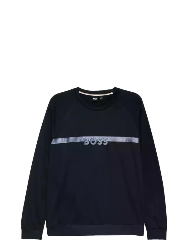 BOSS Logo-printed Jumper - Blue