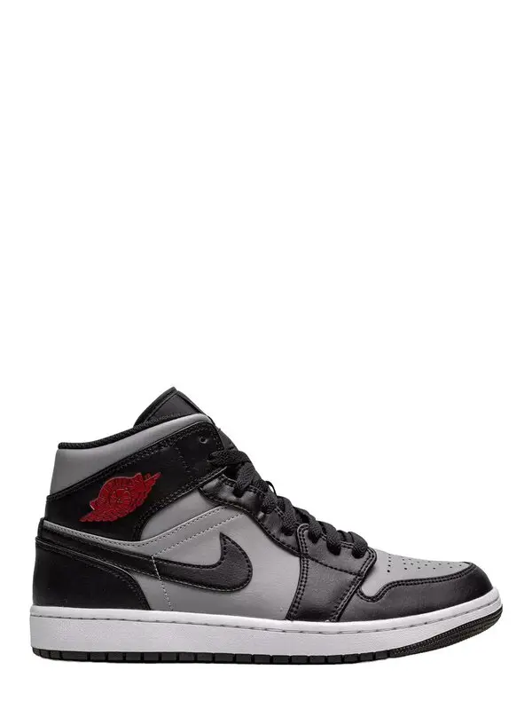 JORDAN 1 Mid Shadow Red Sneakers - Black