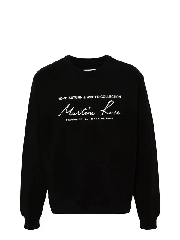 Martine Rose Logo-print Cotton Sweatshirt - Black