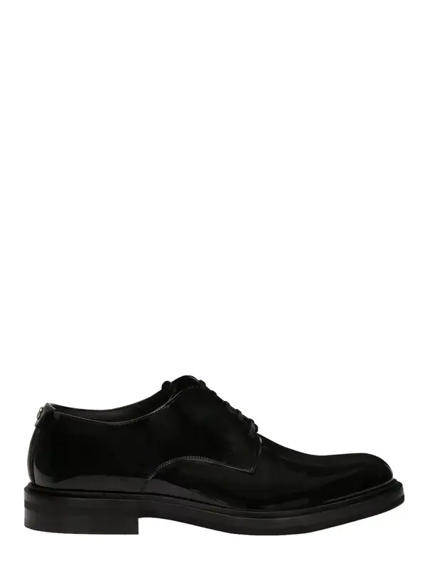 Dolce & Gabbana Dg- Logo Plaque Derby Shoes - Black