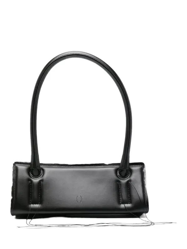 DENTRO Radar Leather Shoulder Bag - Black