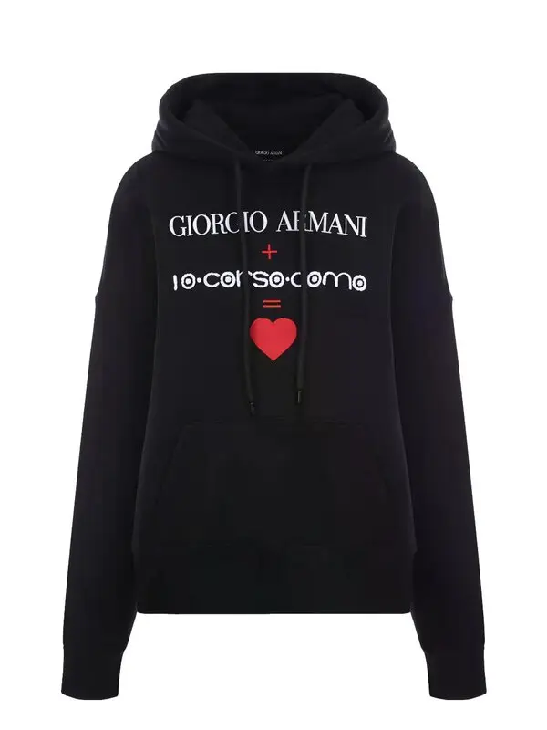 Giorgio Armani 10 Corso Como Cotton Hoodie - Black