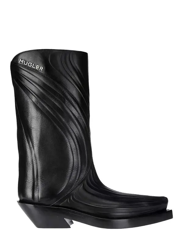 MUGLER Santiag Boots - Black