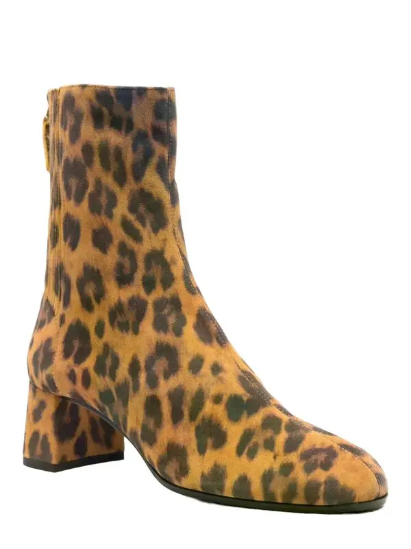 AQUAZZURA 50mm Animal-print Suede Ankle Boots - Brown