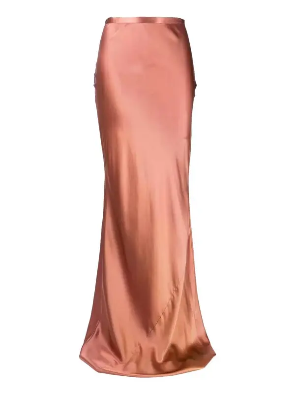 Michelle Mason Bias Cut Silk Maxi Skirt - Brown