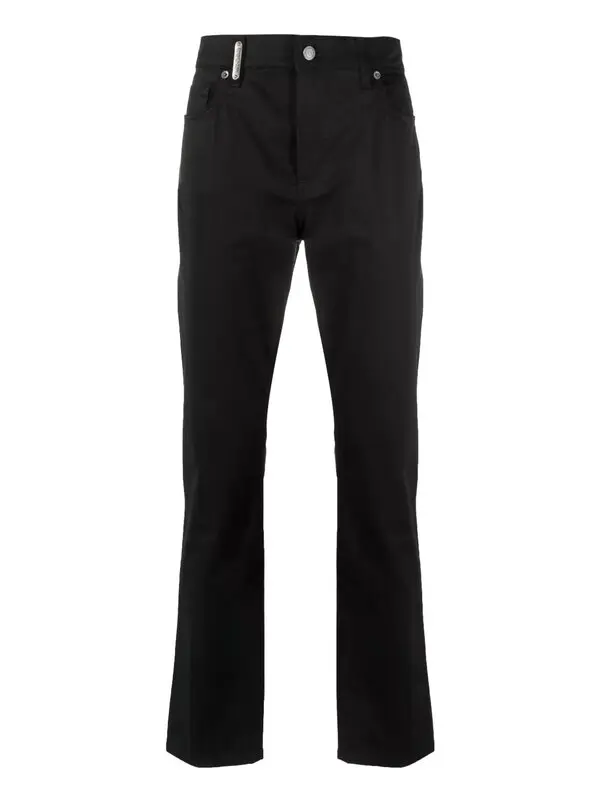 Moschino Mid-rise Straight-leg Trousers - Black