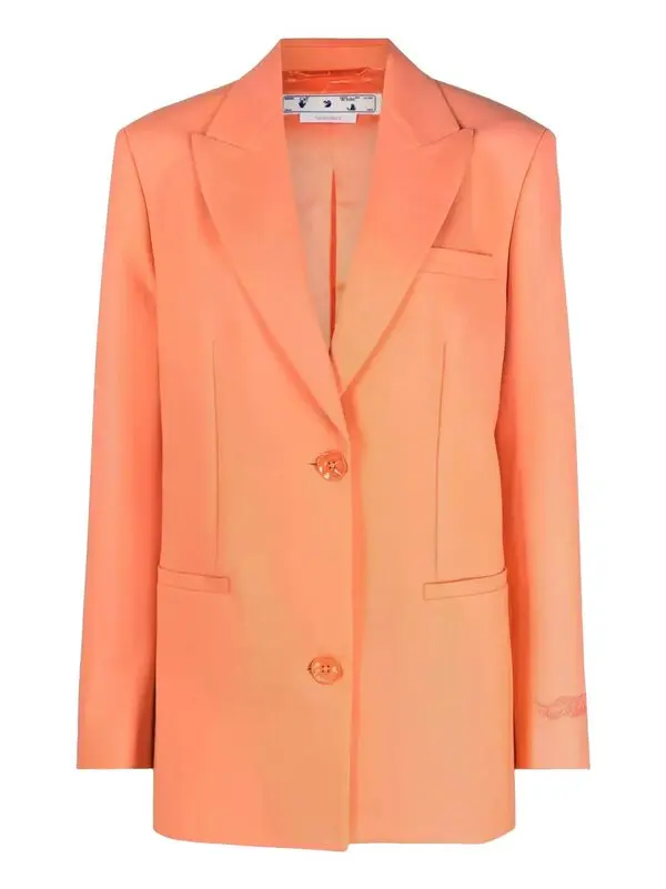 Off-White Single-breasted Blazer - Orange