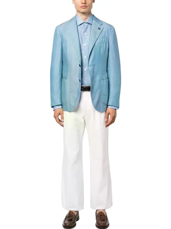 LARDINI Single-breasted Blazer - Blue