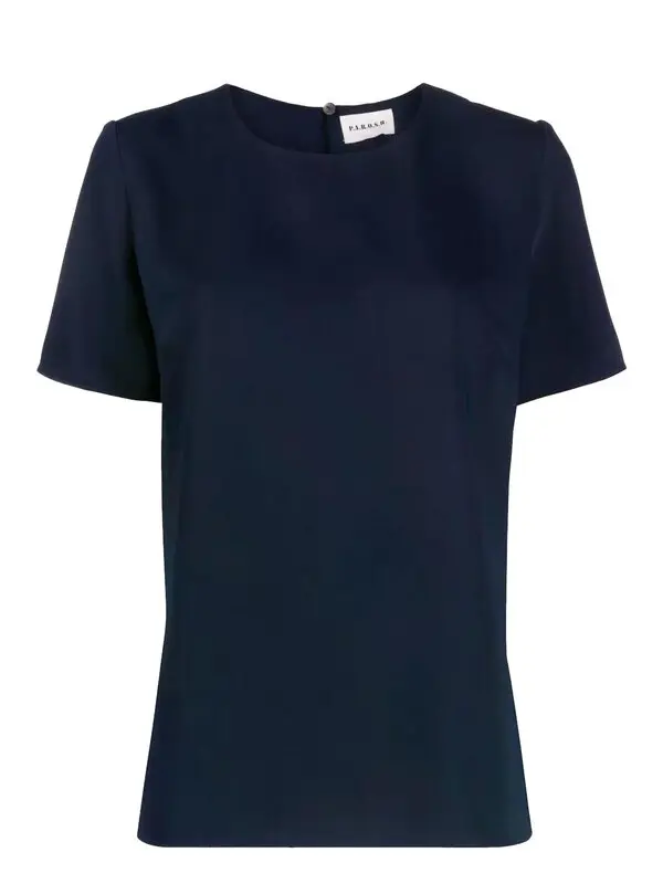 P.a.r.o.s.h Short-sleeved Cady Blouse - Blue