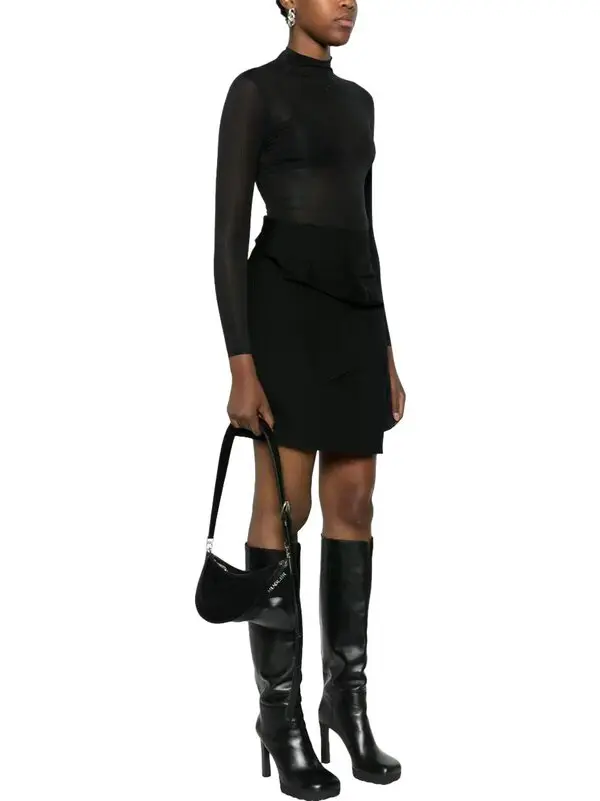 MUGLER Spiral Curve 01 Shoulder Bag - Black