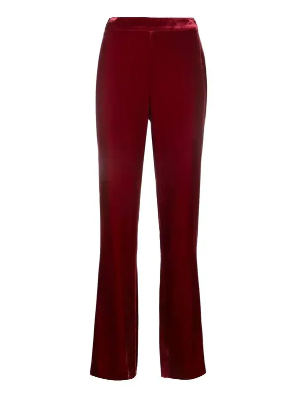 Moschino Velvet High-waisted Trousers - Red