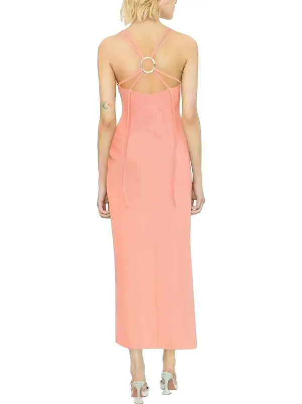 Attico Fujiko Double-strap Asymmetric Midi Dress - Pink