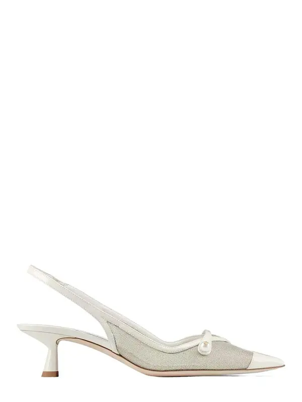 JIMMY CHOO Amita 45mm Slingback Pumps - Silver