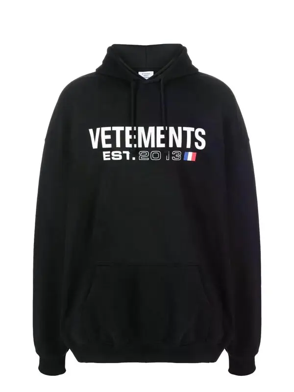 Vetements Logo-print Hoodie - Black