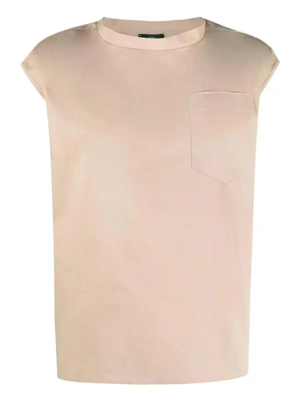 MAISON JEJIA Chest Pocket Cotton T-shirt - Brown