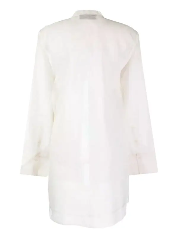 RÓHE Band Collar Button-up Blouse - Neutrals