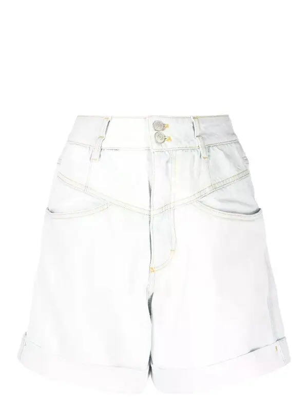 Kenzo High-waisted Denim Shorts - Blue