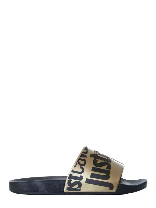 Just Cavalli Pool Slides With Branded Insole - Black