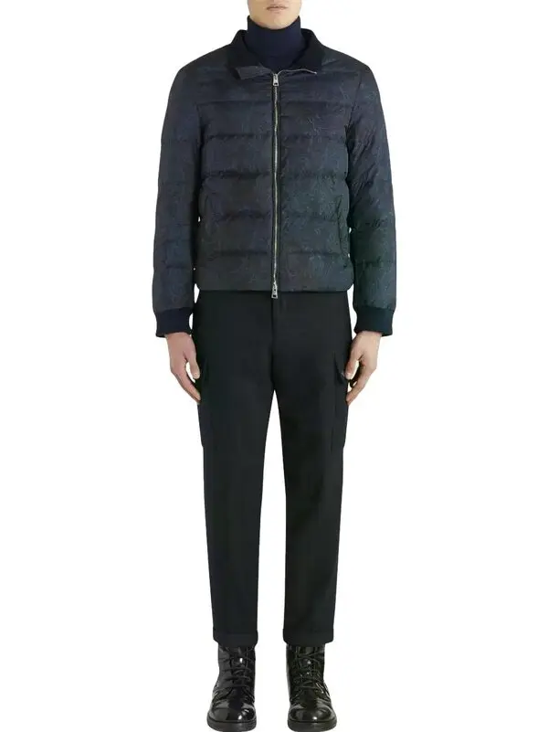 Etro Paisley-print Padded Jacket - Blue