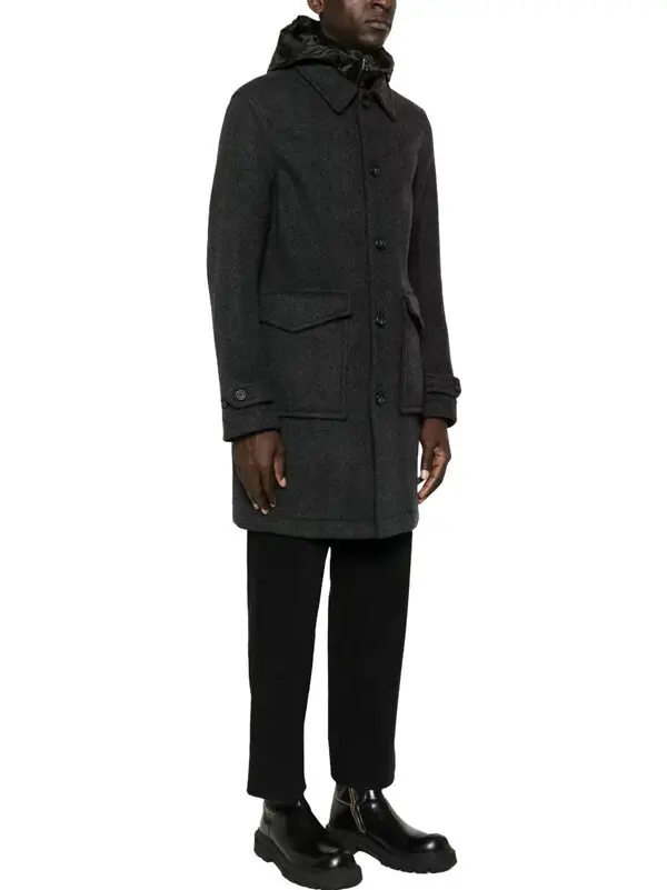 Woolrich Wool-blend Button-up Coat - Grey