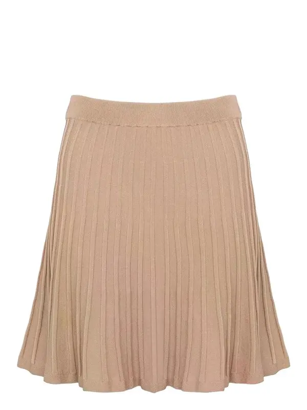 YVES SALOMON Pleated Mini Skirt - Neutrals