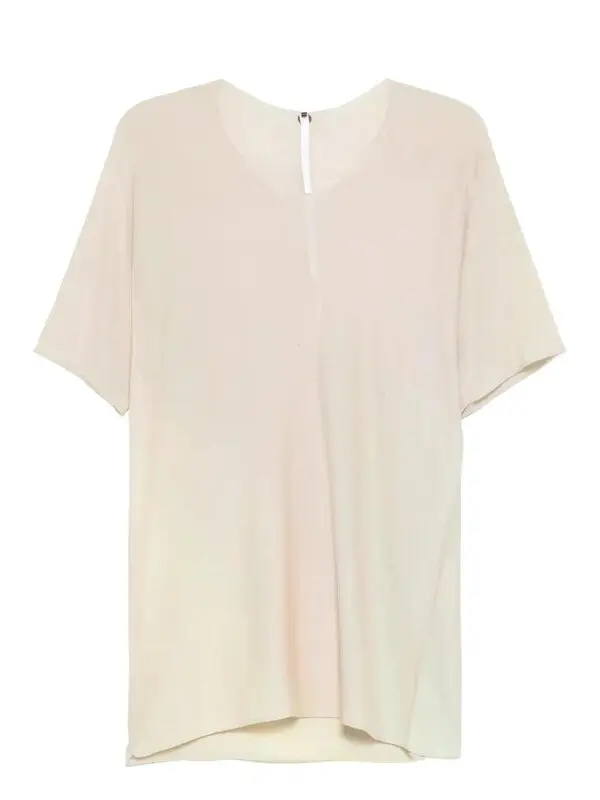 LABEL UNDER CONSTRUCTION Raw Edge T-shirt - Neutrals
