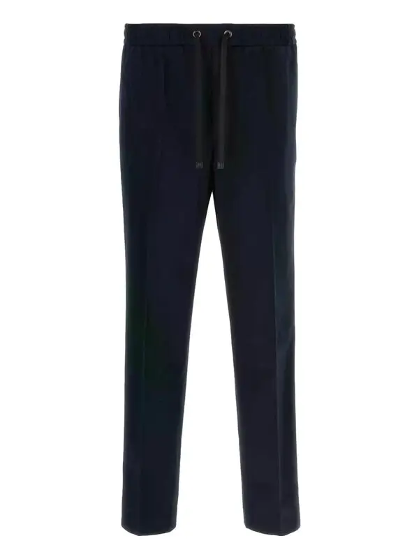 Moncler Pressed-crease Straight-leg Trousers - Blue