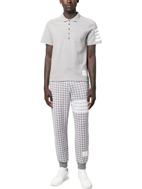 Thom Browne 4-bar Stripe Polo Shirt - Grey