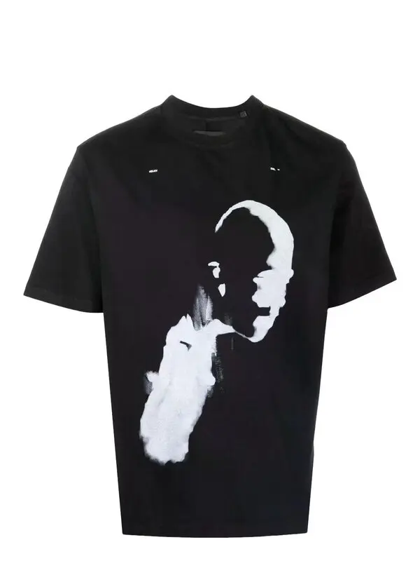 HELIOT EMIL Graphic-print Cotton T-shirt - Black