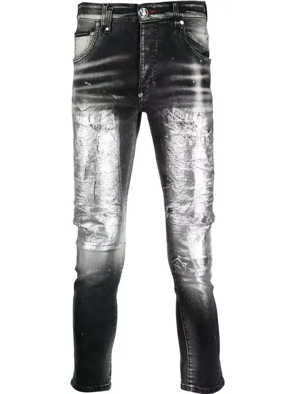 Philipp Plein Mid-rise Skinny Jeans - Black