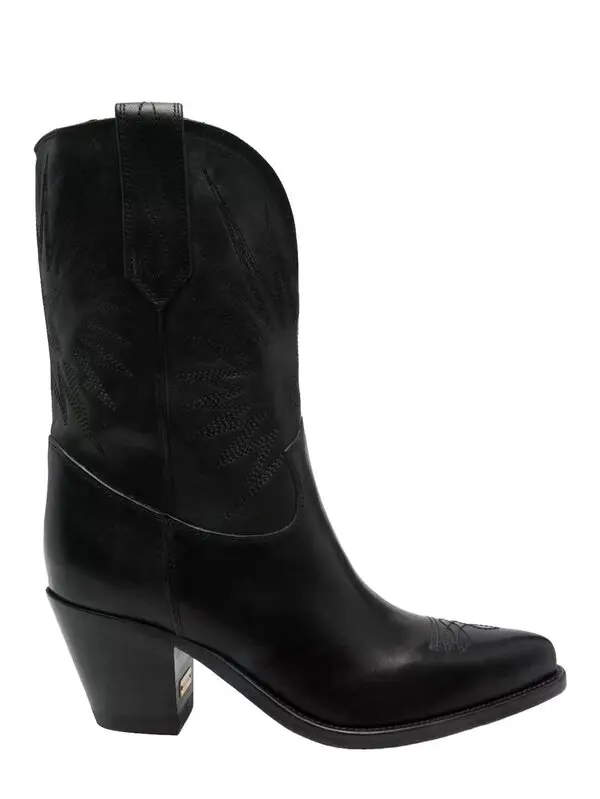 GOLDEN GOOSE Low Wish Star Boots - Black