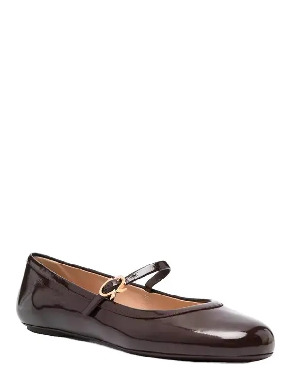 GIANVITO ROSSI Leather Ballet Flats - Brown
