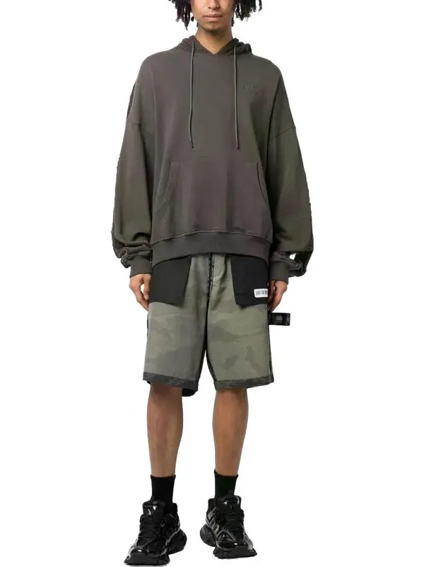 MOSTLY HEARD RARELY SEEN Cable-knit Cotton Hoodie - Grey