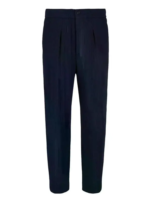 Giorgio Armani Corduroy Tapered-leg Trousers - Blue