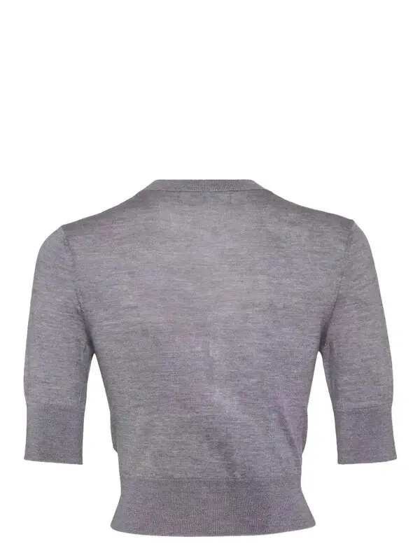Dsquared2 Cropped Knitted Top - Grey