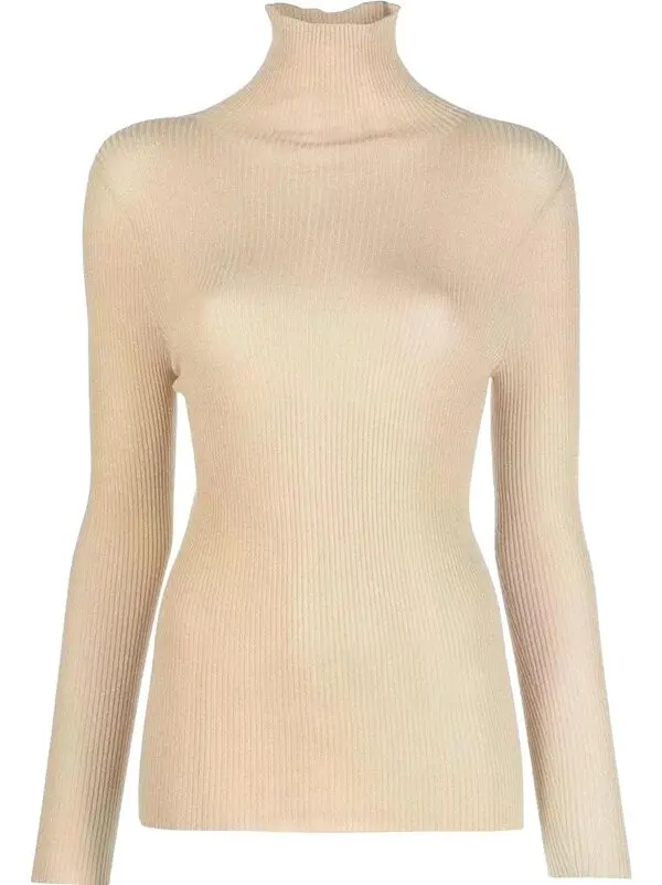 Fabiana Filippi Ribbed-knit Virgin Wool-blend Jumper - Neutrals