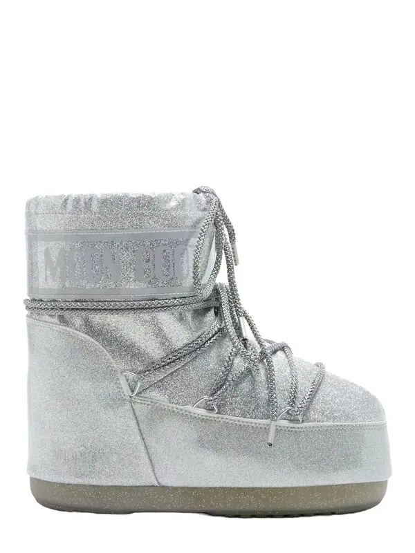 Moon Boot Icon Low Glitter Boots - Silver